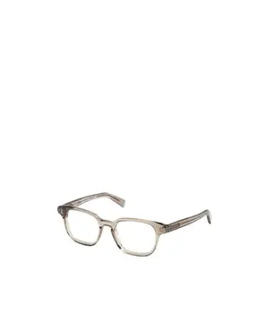 Zegna Rectangle Frame Glasses - Shiny Beige