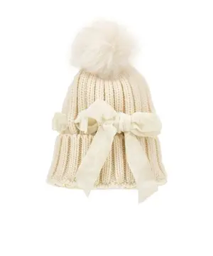 Monnalisa Fur Bow Hat - No