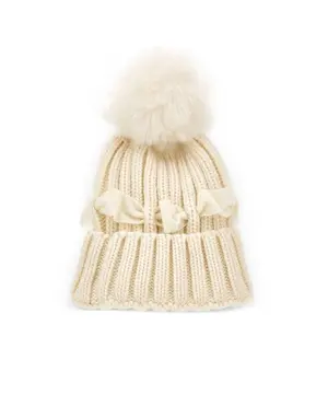 Monnalisa Fur Bow Hat