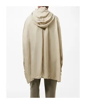 Our Legacy Hooded Long-sleeve Shirt With Mother-of-pearl Buttons And Patch Pockets