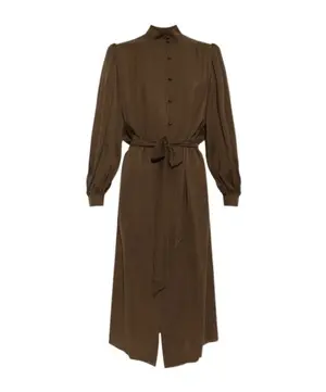 Valentino Garavani Long-sleeved Dress - Brown