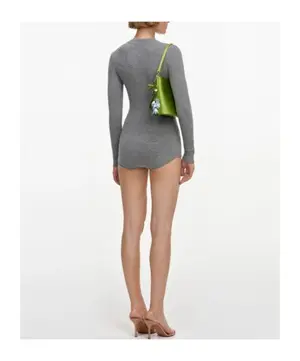 SELF-PORTRAIT Button Knit Playsuit
