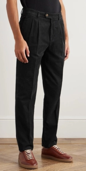 Brunello Cucinelli Casual Trousers With Belt Loops - Black