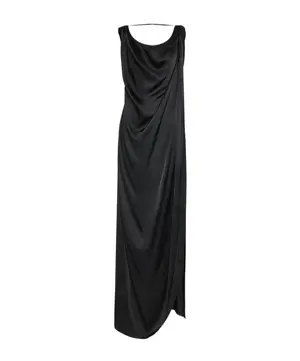 MAISON MARGIELA Draped Split Maxi Dress - Black