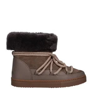 Inuikii Fleece-trim Lace-up Boots - Brown
