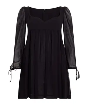 Philosophy Di Lorenzo Serafini Pleated Chiffon Minidress - Black