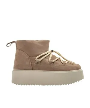 Inuikii Lace-up Platform Boots - Beige