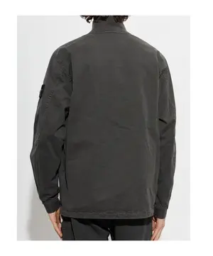 Stone Island Logo-patch Zip-up Shirt Jacket
