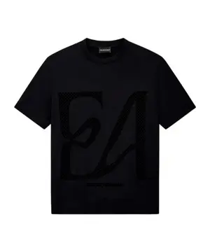 Emporio Armani Short-sleeved Crew-neck Casual T-shirt - Black