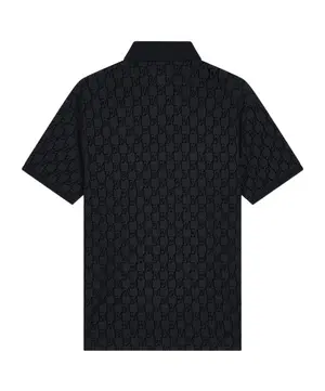 Emporio Armani Polo Shirt In Lyocell Blend With All-over Logo