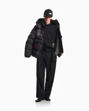 Emporio Armani Baseball Hat With An Embossed Logo Pattern And A Patch