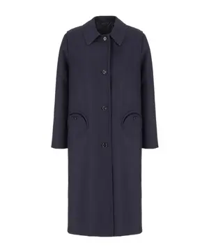 BLAZÉ MILANO Virgin Wool Smiley Pocket Coat