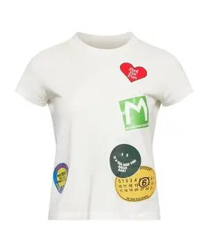 MAISON MARGIELA Sticker-print Cotton T-shirt - No