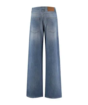 Ermanno Scervino Wide-leg Patterned Jeans