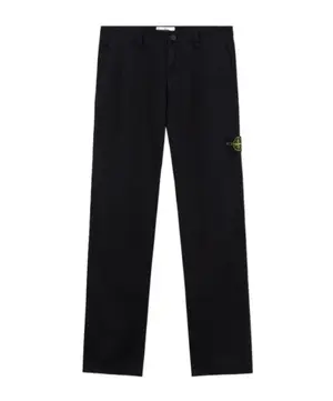 Stone Island Regular-fit Chino Trousers With Snap-flap Pocket - Black