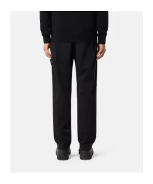 Stone Island Regular-fit Chino Trousers With Snap-flap Pocket - Black