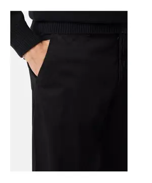 Stone Island Regular-fit Chino Trousers With Snap-flap Pocket - Black