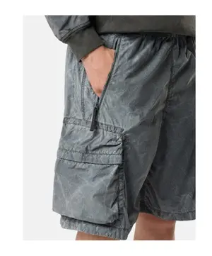 Stone Island Wide Leg Cargo Bermuda Shorts