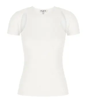 Alaïa Crew Neck T-shirt - White