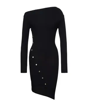 Philosophy Di Lorenzo Serafini Asymmetric Ribbed Minidress - Black
