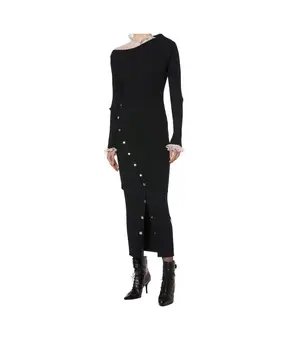 Philosophy Di Lorenzo Serafini Asymmetric Ribbed Wrap Mini Dress