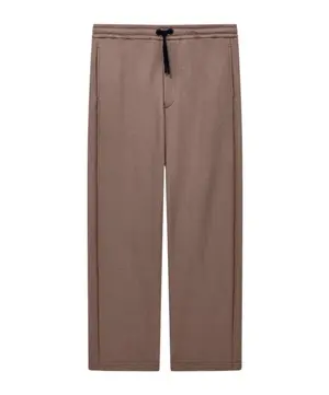 Giorgio Armani Drawstring Logo-patch Trousers - Brown
