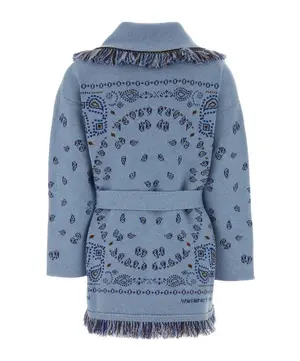 Alanui Bandana Fringed Wrap Cardigan