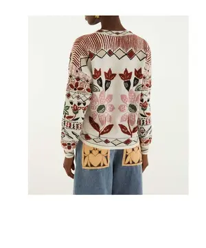 Farm Rio Floral Embroidered Cardigan