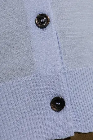 Burberry Crewneck Cardigan With Button Closure