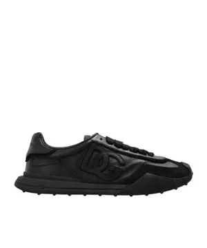 Dolce & Gabbana Dolce Gabbana Dg Athletic Logo Patch Sneakers - Black