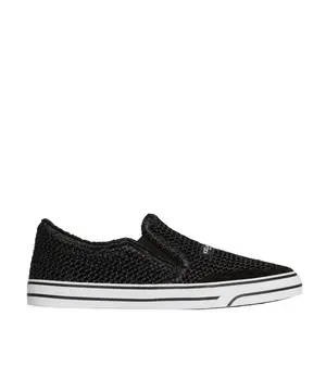 Dolce & Gabbana Dg Sailing Sneakers In Raffia - Black