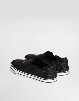 Dolce & Gabbana Dg Sailing Sneakers In Raffia