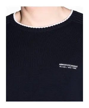 Armani Exchange Regular Fit Pullover In A Cotton Blend