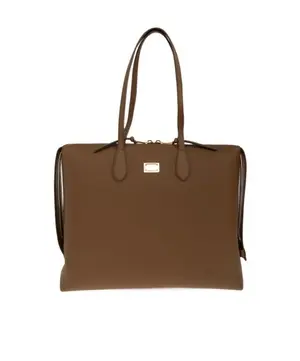 Dolce & Gabbana Logo Shoulder Bag - Brown