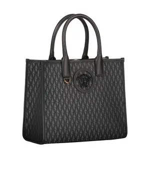 Versace Small V Allover La Medusa Tote Bag