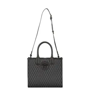 Versace Small V Allover La Medusa Tote Bag