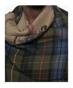 Etro Tartan Fringed Poncho