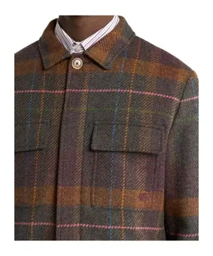 Etro Shacket In Cashmere And Wool Madras
