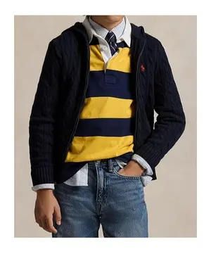 Polo Ralph Lauren Embroidered Hooded Knitted Cardigan
