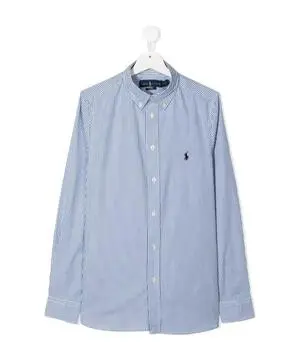 Ralph Lauren Polo Pony Button-down Striped Shirt - Blue