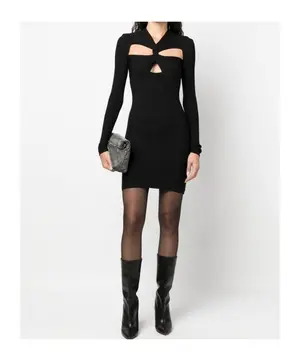 Philosophy Di Lorenzo Serafini Twist-detail Ribbed-knit Mini Dress