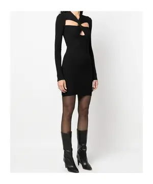Philosophy Di Lorenzo Serafini Twist-detail Ribbed-knit Mini Dress
