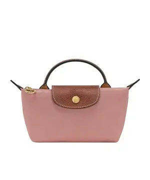 Longchamp Le Pliage Zipped Tote Bag - Pink Tea