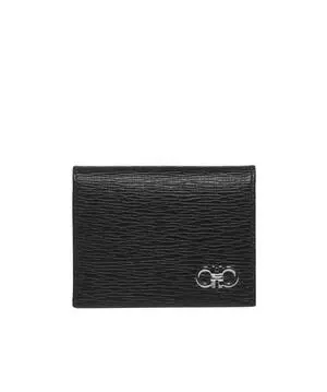 FERRAGAMO Gancini Bi-fold Cardholder - Black
