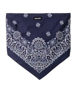 Miu Miu Bandana Printed Strapless Cropped Top - Blue/white