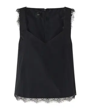 Pinko Lace-trimmed Top - Black