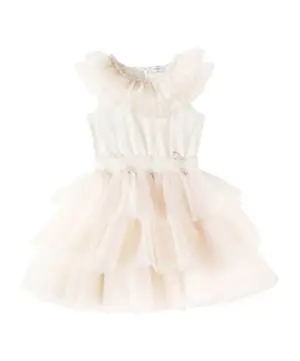 Monnalisa Tulle Dress - White