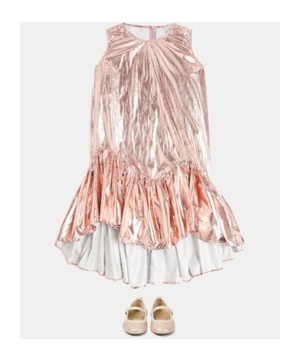 CAROLINE BOSMANS Ruffled Lamé Dress