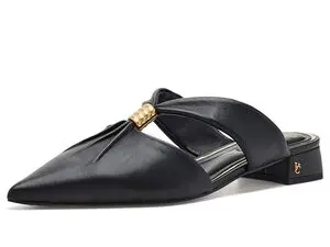 Vince Camuto Vanika Gathered Slip-on Mules Shoes - Black