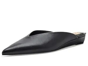 Vince Camuto Vinia Slip-on Flat Mules Shoes Egyptian - Black